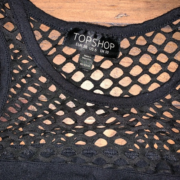 Topshop | Tops | Topshop Netted Crop Top | Poshmark